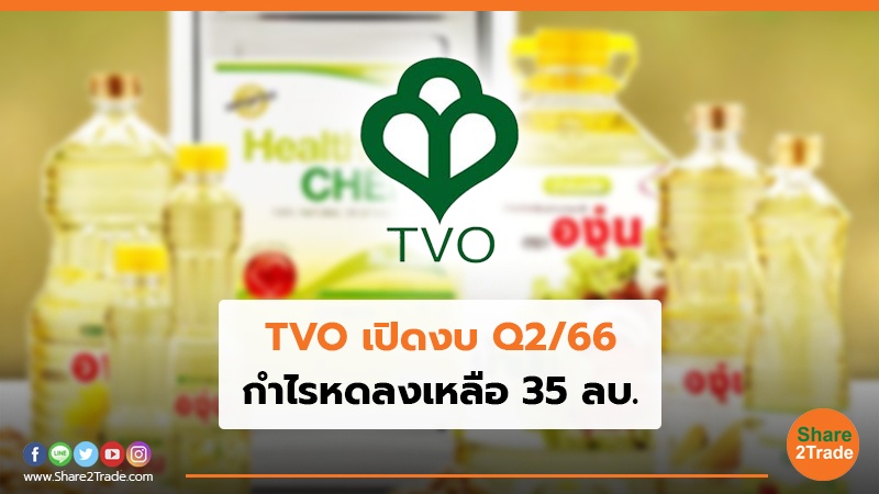 TVO เปิดงบ Q2/66 กำไรหดลงเหลือ 35 ลบ. | Share2Trade